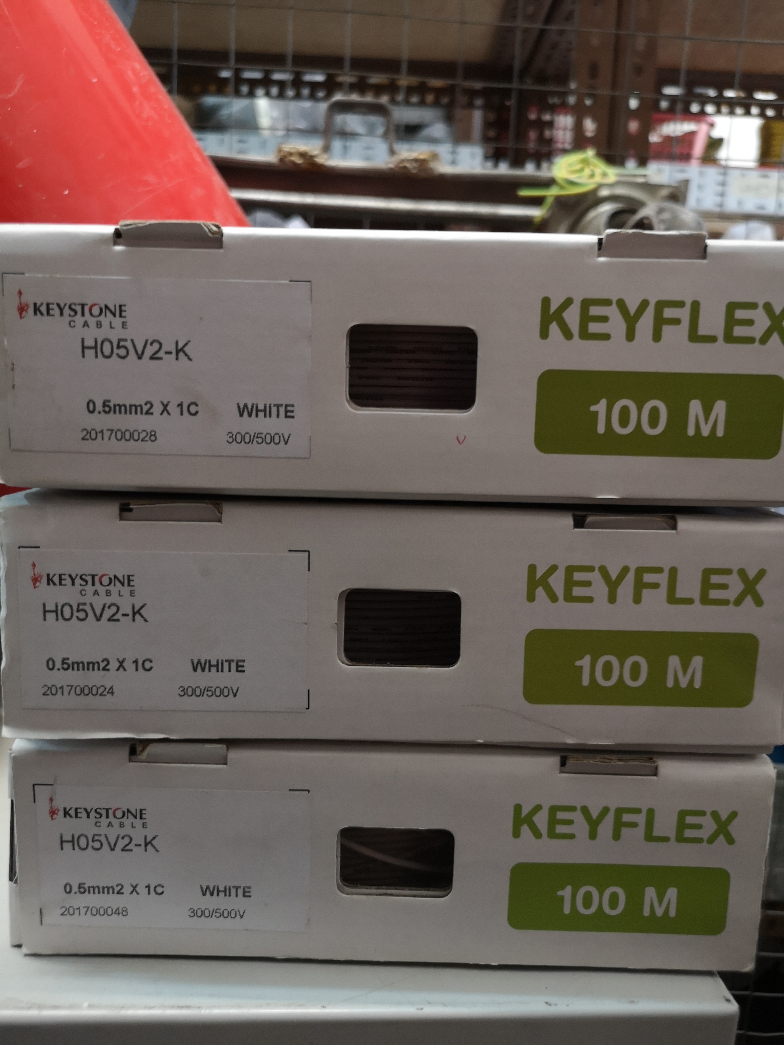 Keystone cable 450/750v H05v2-k 1cx0.5 SQMm ROHS