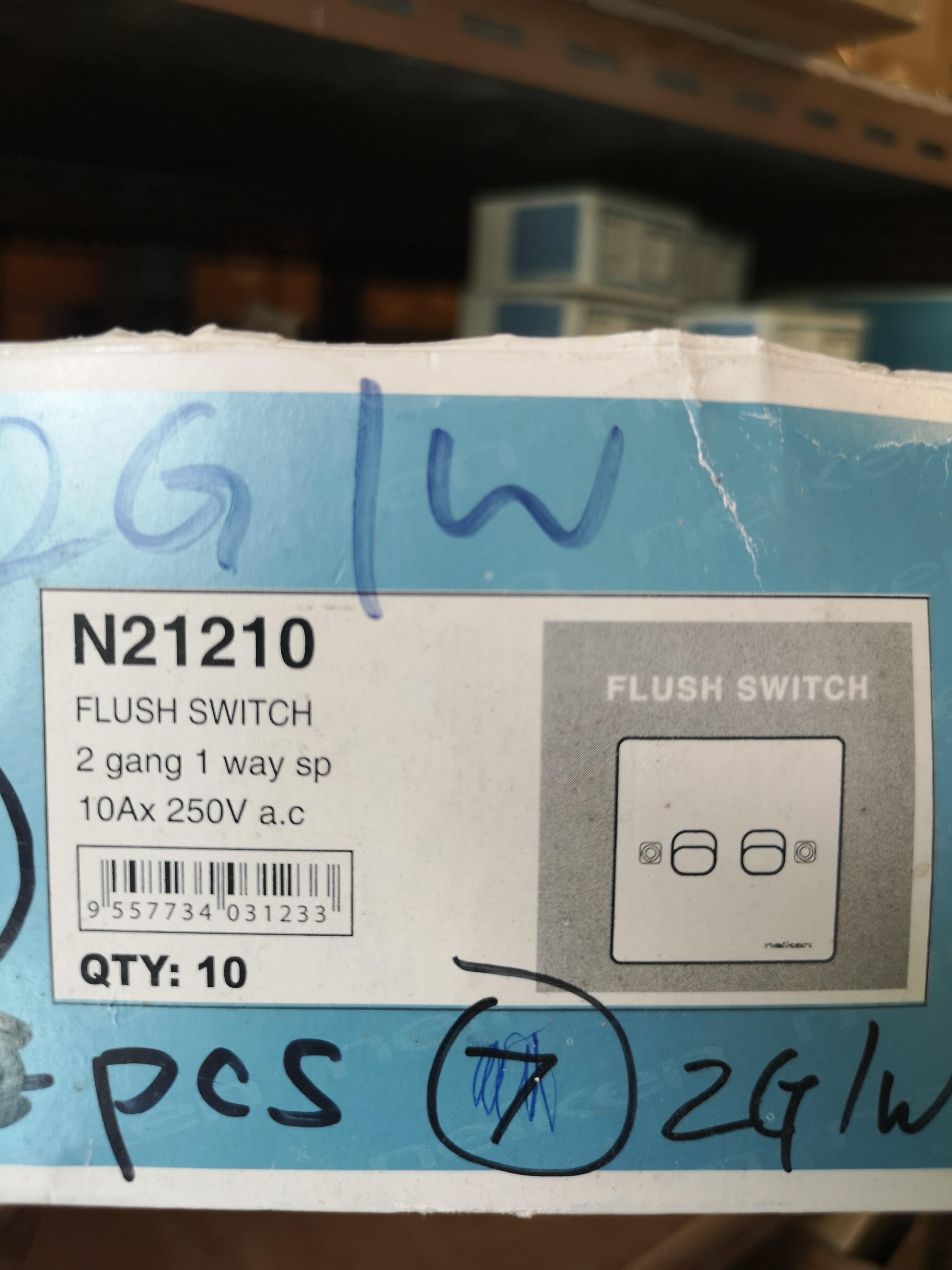 Neiken 2G1W Flush Switch